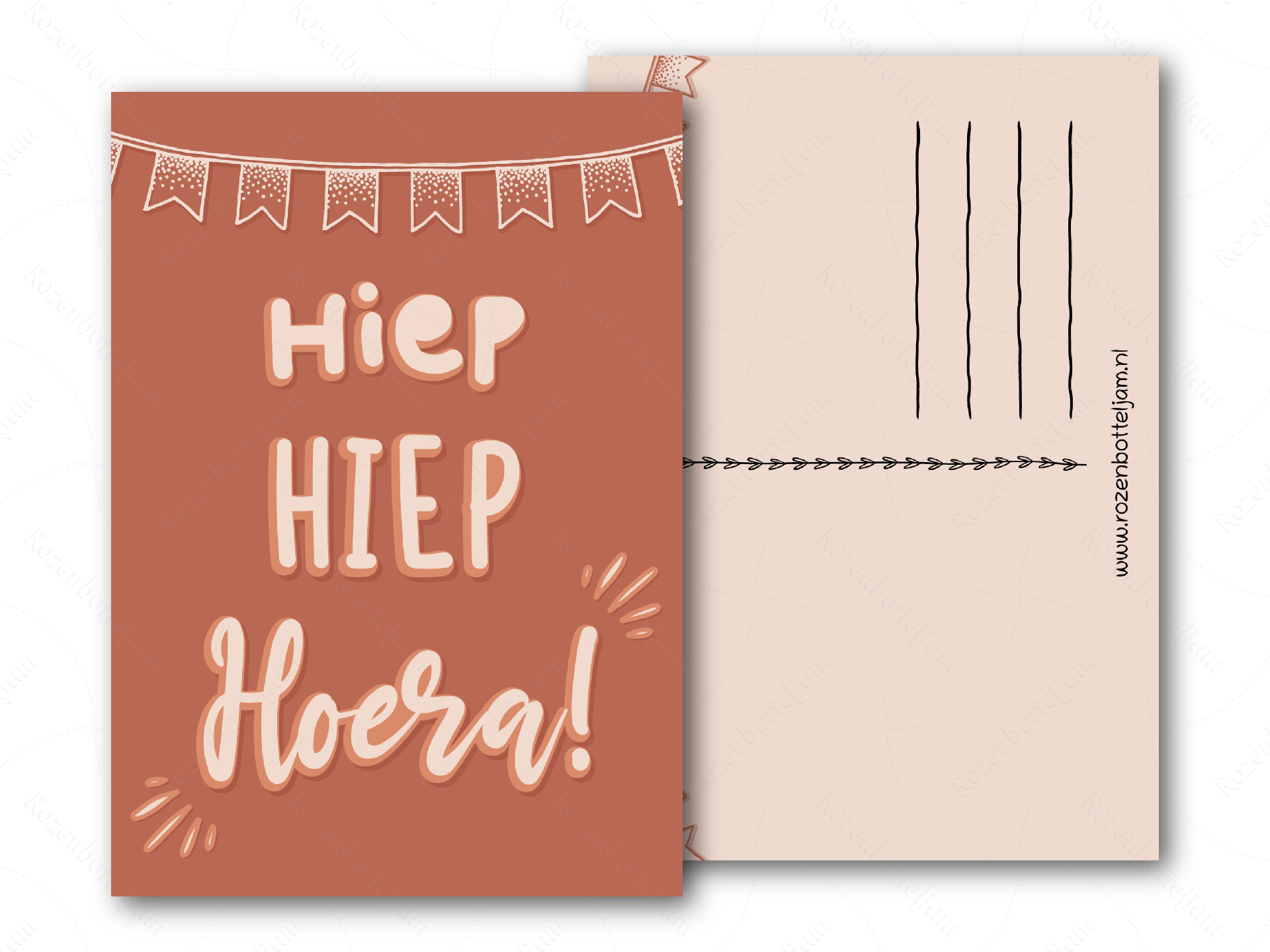 Kaart hiep hiep hoera! - Webshop Rozenbotteljam Kaart hiep hiep hoera! - Webshop Rozenbotteljam